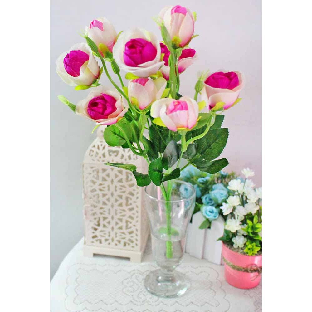 Jual Bunga Plastik Hias Hiasan Artificial Artifisial Mawar Rose Ros ...
