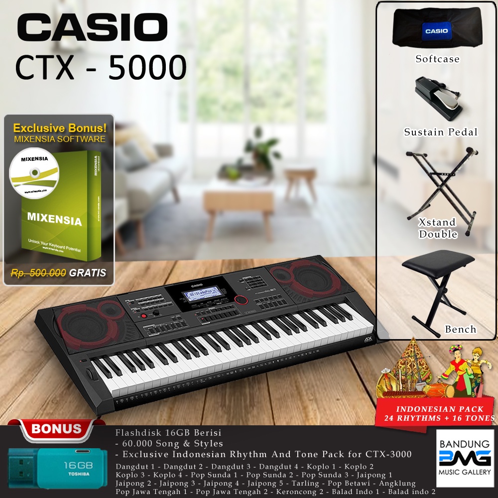 Jual Casio CTX 5000 Keyboard + Stand / CTX5000 / CT X5000 (diatas psr ...