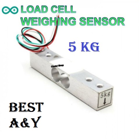 Jual Load Cell Weight Weighing Strain Gauge Scale 5KG Arduino Sensor ...
