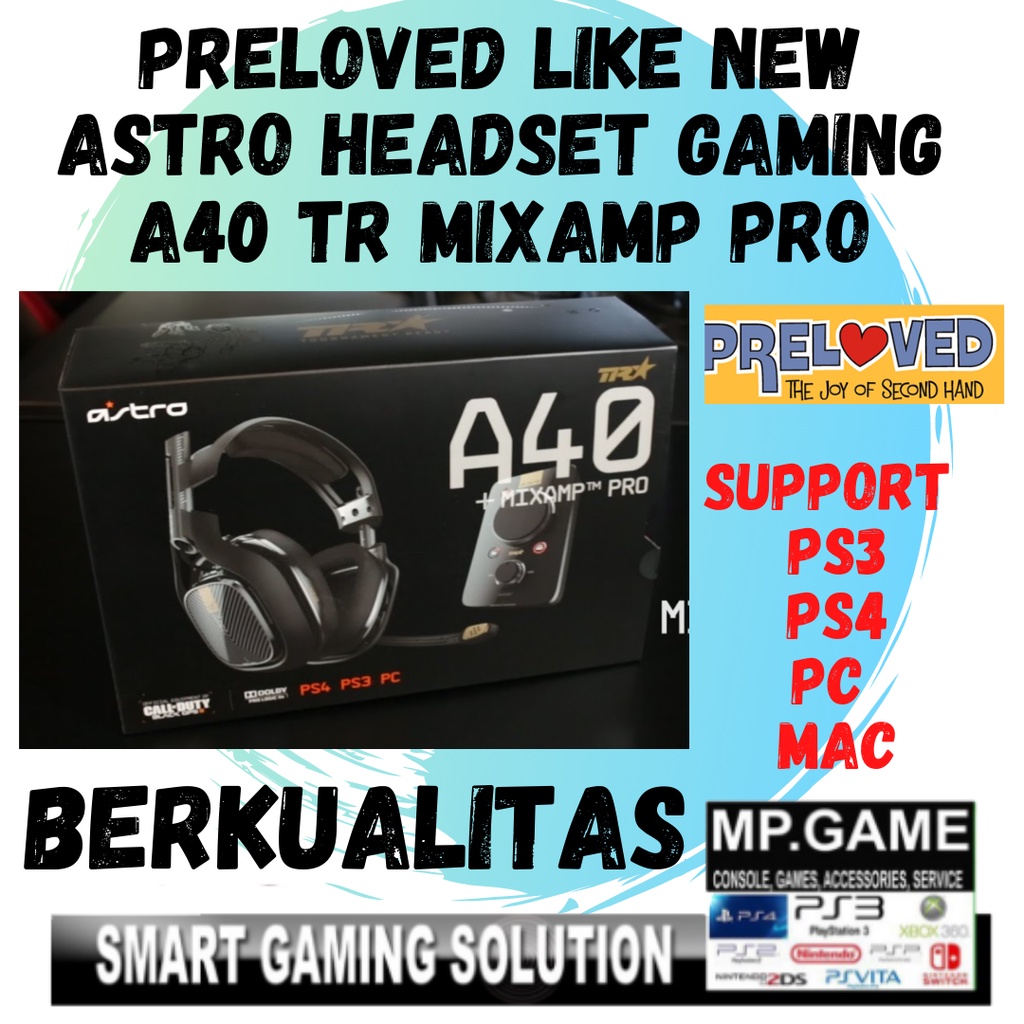 Jual Preloved ASTRO Headset Gaming A40 TR Mixamp Pro Support PS3 PS4 PC | Shopee Indonesia