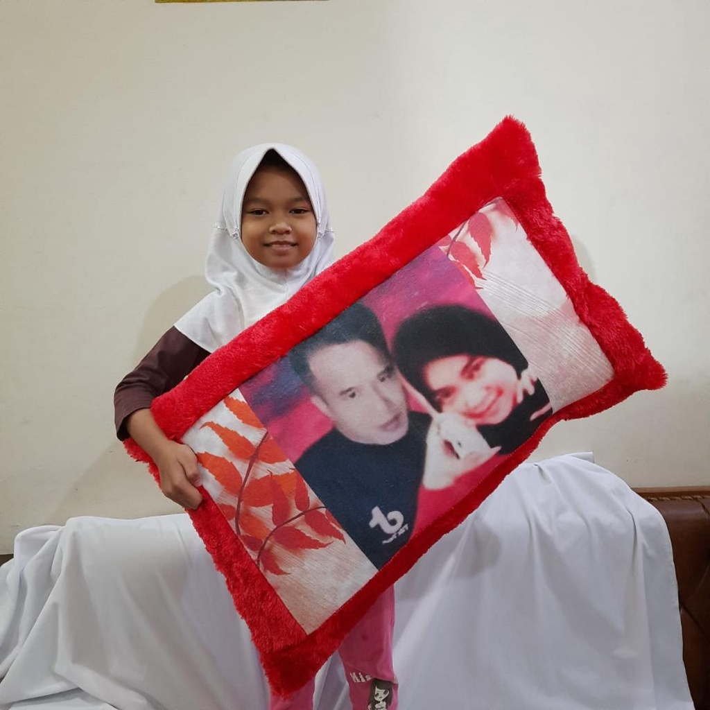 Jual Bantal foto custom Jumbo uk 50*80cm, hadiah perkawinan kado ulang ...