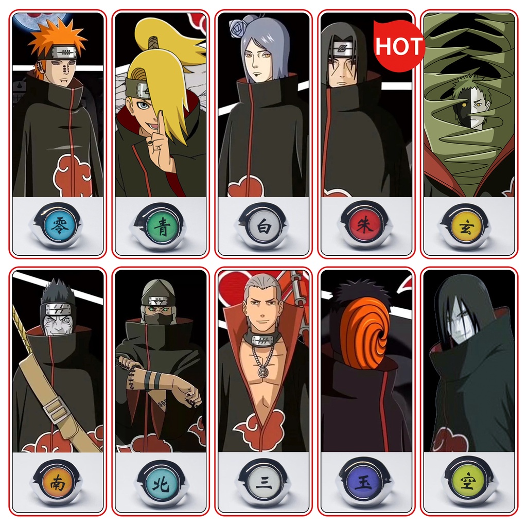 Jual COD Cincin Cosplay NARUTO Anime Akatsuki Itachi Pain Orojimaru Zhu ...