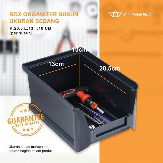 Jual Box plastik susun Per 9pcs ukuran 20,5 x 13 x 10cm Mono Rako ...