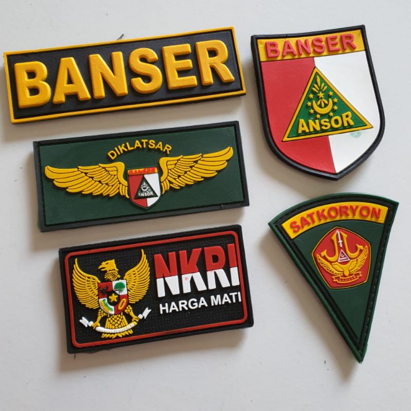Jual patch rubber logo banser ansor satu set 5 logo - tempelan emblem ...
