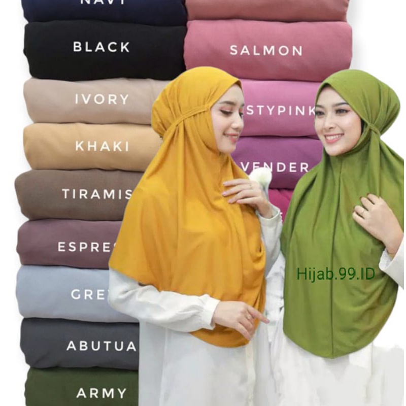 Jual Hijab Bergo Jersey Tali Instan Jersey Premium /jilbab khimar simple maryam ZAKIA | Shopee ...