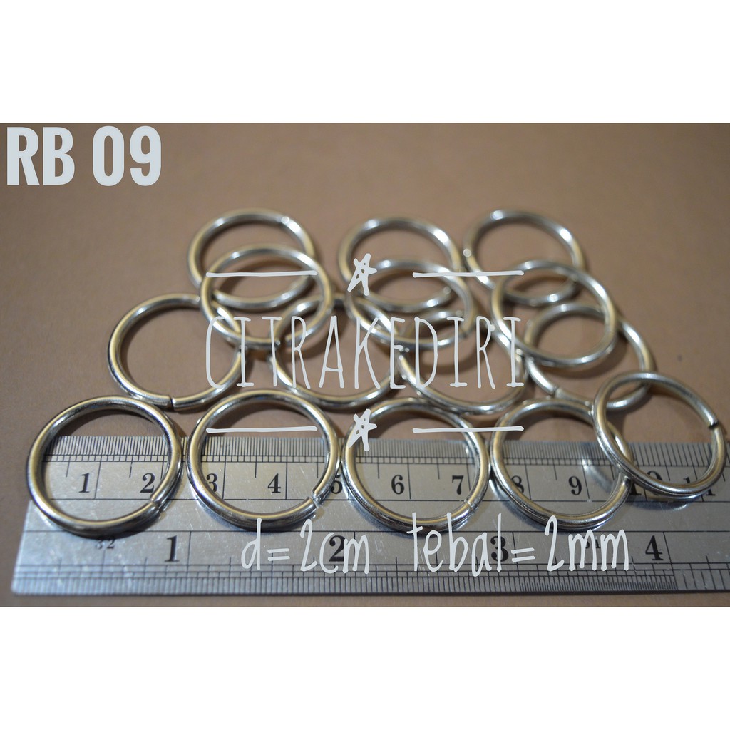 Jual Ring bulat 2 cm 3 mm nikel-ring tas-aksesoris( 12 biji) | Shopee ...