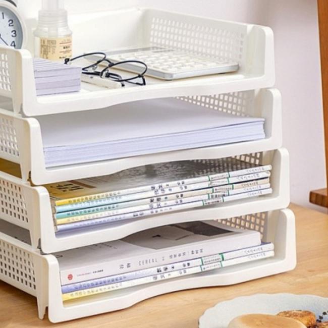 Jual rak susun meja serbaguna portable rak dokumen rak kertas organizer ...