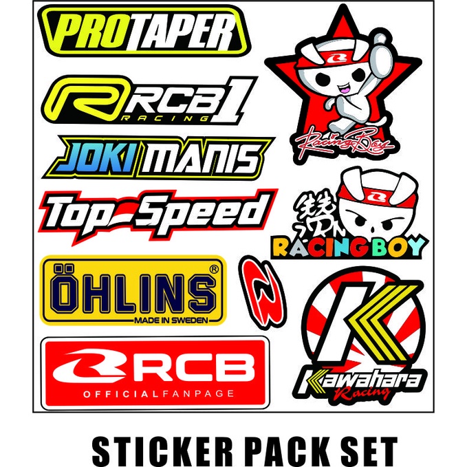Jual DECAL/ STICKER RACING STIKER VARIASI MOTOR / STIKER SET PACK ...