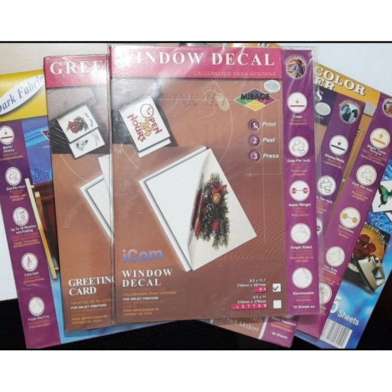 Jual MIRAGE PRINT PAPER WINDOW DECAL TRANSPARENT A4 | Shopee Indonesia