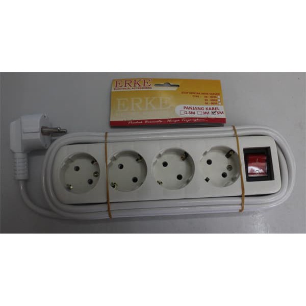 Jual Jual Power Outlet Stop kontak Arde 4 lobang kabel 5 meter with ...