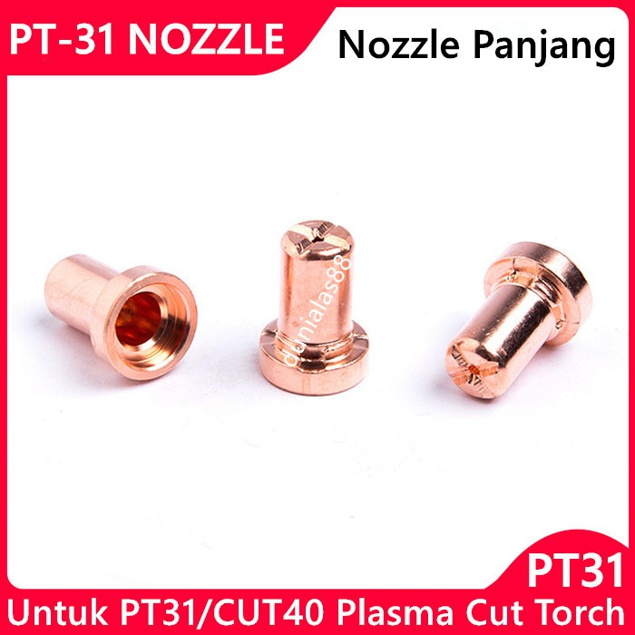 Jual 10PCS PT-31 Panjang Nozzle Tip Cut40A PT31 Plasma Cut Cut-40 PT 31 ...