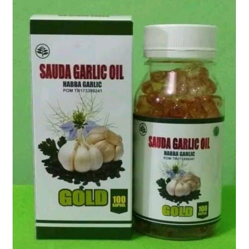 Jual Sauda Garlic Oil Habba Garlic isi 100 | Habba Garlic Oil Gold isi ...