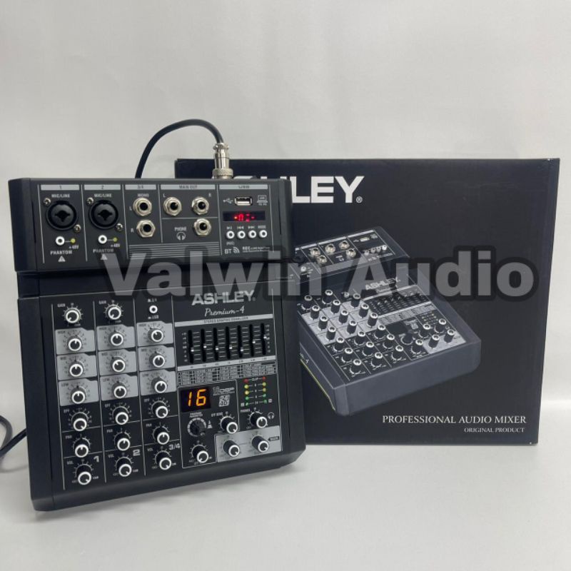 Jual Mixer Ashley Premium 4 Original 4 Channel Bluetooth - USB With Soundcard | Shopee Indonesia