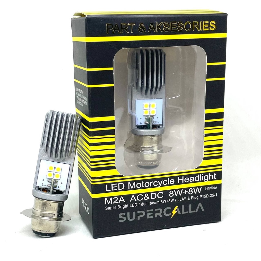 Jual Supercalla Lampu LED M2A Depan/Utama Motor Matic Matik Bebek Depan ...