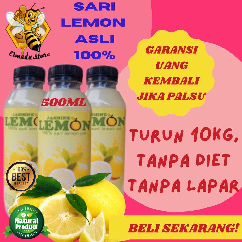 Jual minuman perasan jus sari air lemon jasmine asli murni diet sehat ...
