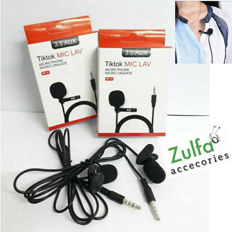 Jual MIC Clip On YOUTUBER TIKTOK - Microfone Vlog Live Streaming ...