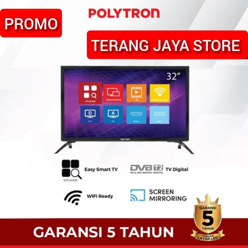Jual DIGITAL SMART TV POLYTRON 32" 32 INCH 32CV1859 CV 1859 YOUTUBE ...