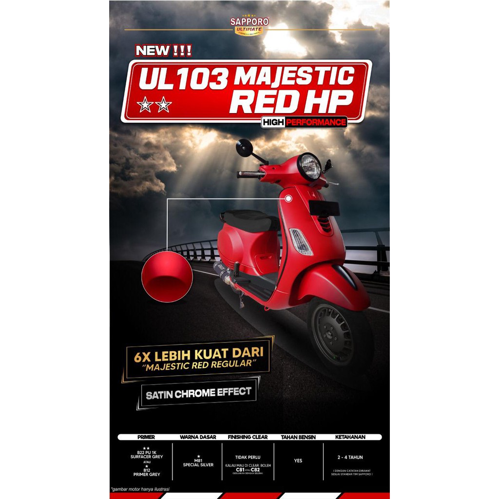 Jual SAPPORO ULTIMATE MAJESTIC RED UL103 400 ML | Shopee Indonesia
