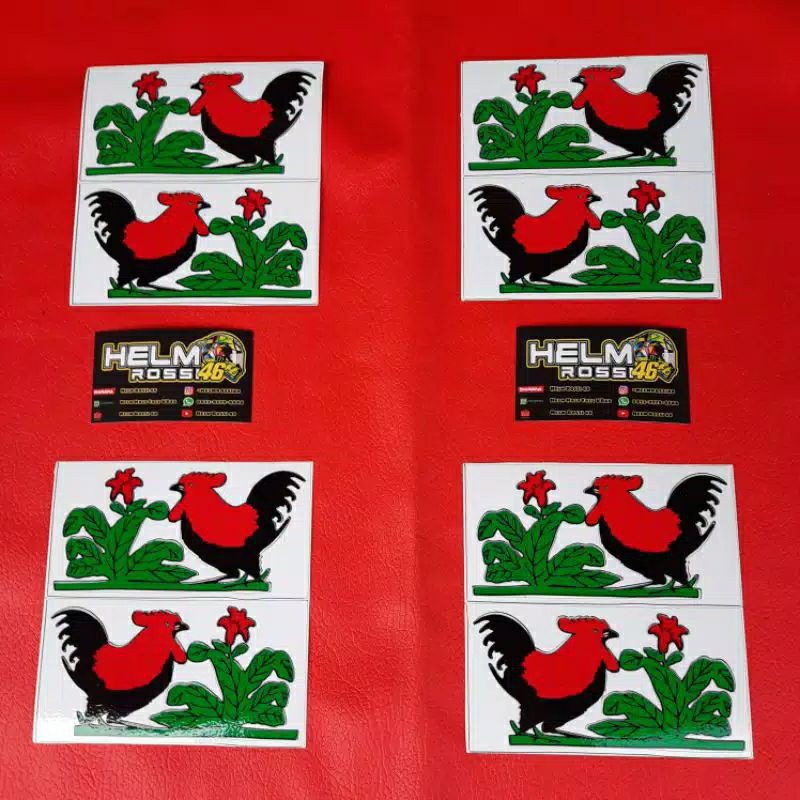 Jual [COD] Sticker ayam jago - 1 pasang 2 pcs untuk helm KYT KYOTO dj ...