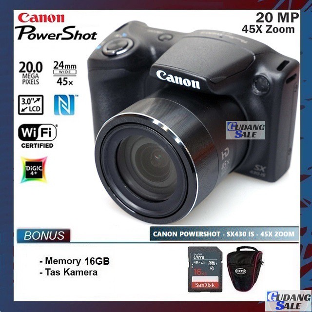 Jual [NEW] KAMERA CANON POWERSHOT SX430 / SX 430 IS - GARANSI 1 TAHUN ...