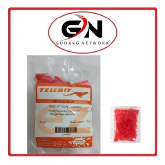 Jual Konektor TELEBIT RJ45 ANTI GAGAL Warna Merah CAT 6 UTP | Shopee ...