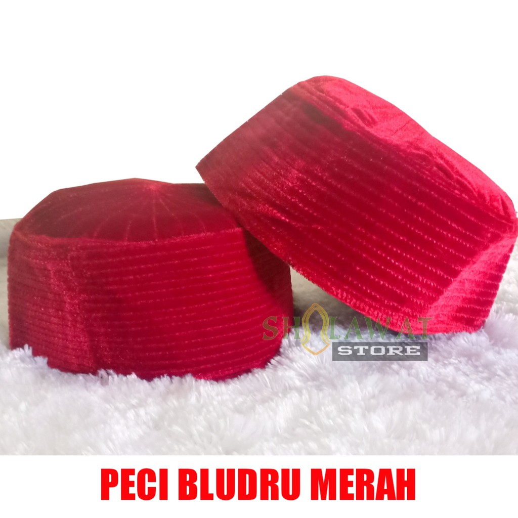 Jual [TERLARIS] Peci Kopyah Bludru Merah Habib Umar Al Muthohar ...