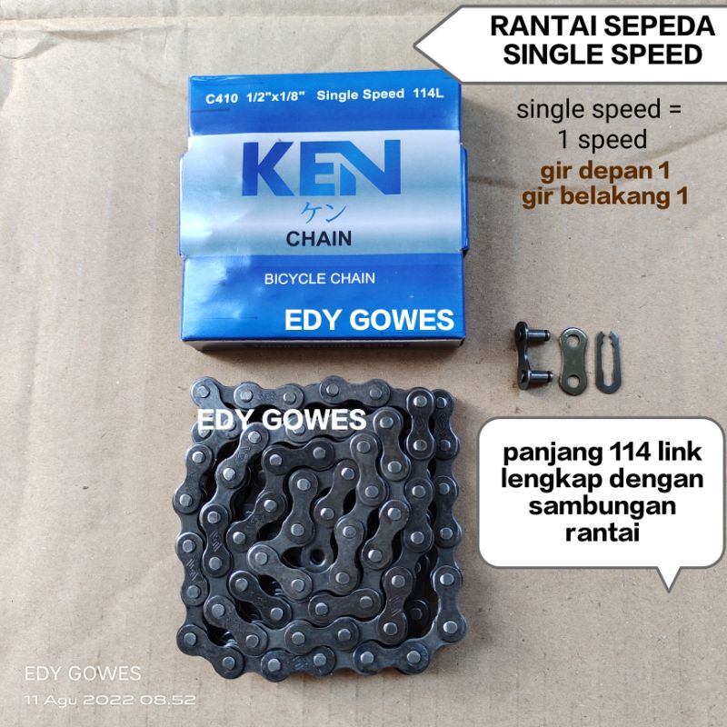 Jual rantai sepeda single speed Genio rantai sepeda Taiwan single speed ...