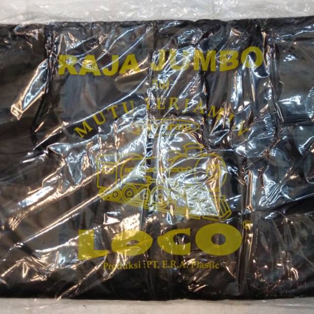 Jual Kantong plastik kresek tebal hitam loco raja jumbo uk 50x75cm ...