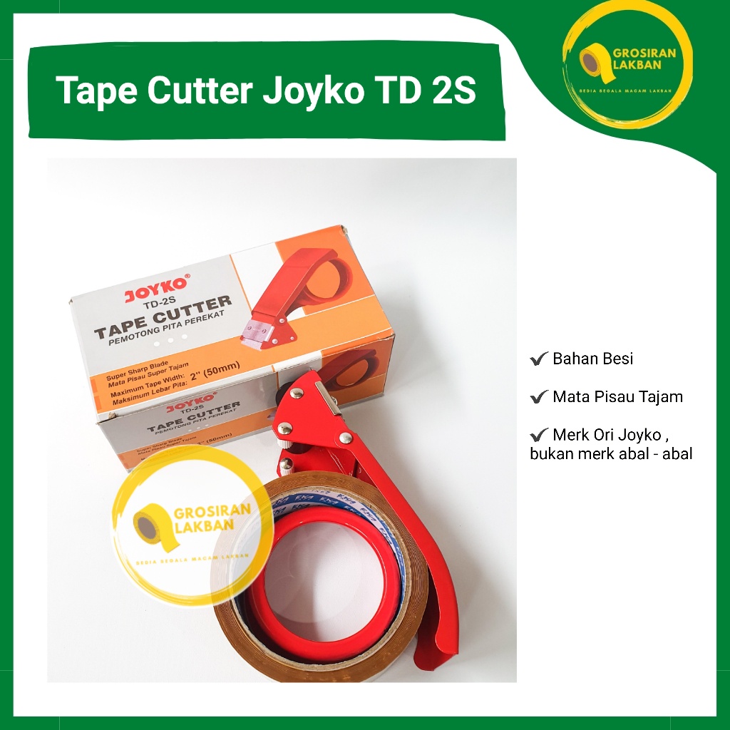 Jual Tape Cutter Joyko TD2S Besi Dispenser Pemotong Lakban Selotip ...