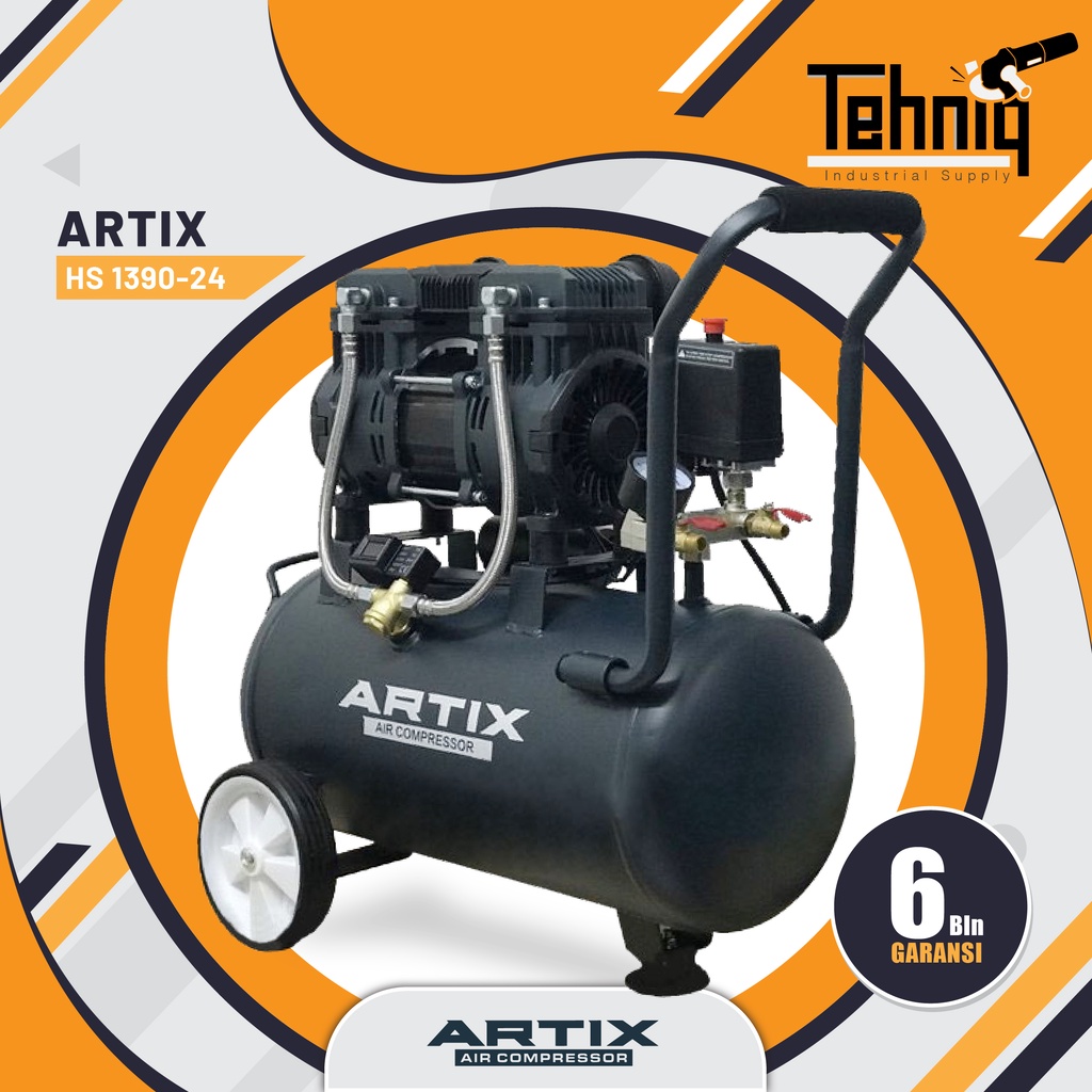 Jual Kompresor Angin Listrik ARTIX HS 1390-24 Oil Less Air Compressor ...