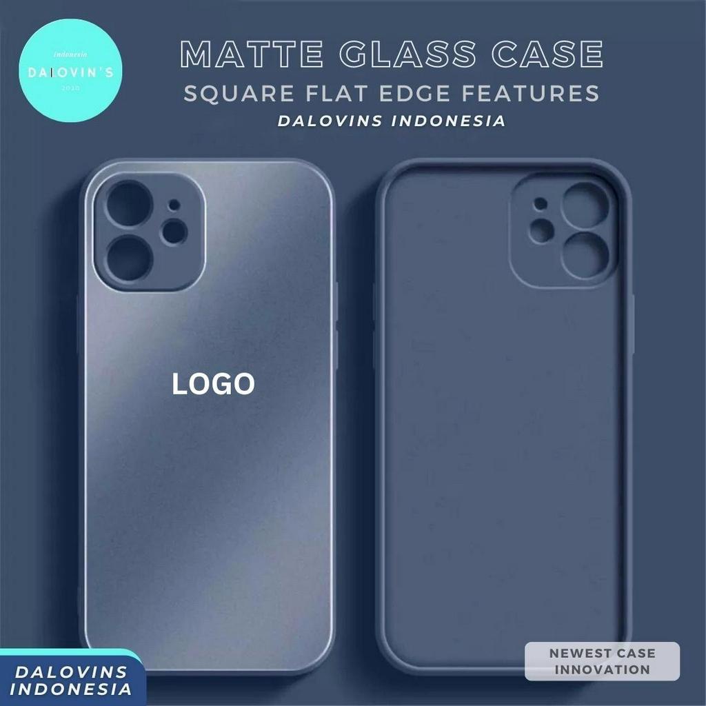 Jual Doff Glass Case 7 8 PLUS X XR XS 11 12 13 PRO MAX Square Flat Edge ...