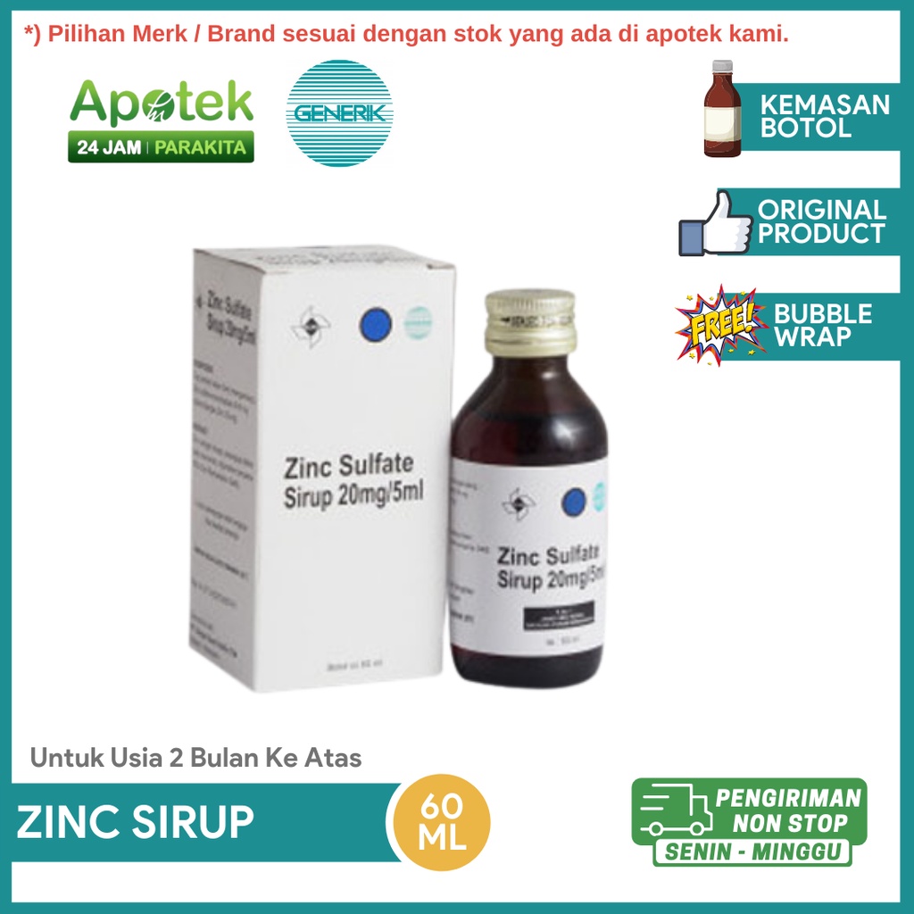 Jual Zinc / Zink / Zink Tablet / Zink Syrup Untuk Diare Anak-Anak Dan ...