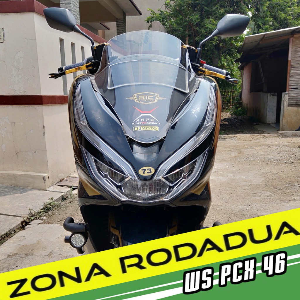 Jual WINDSHIELD HONDA PCX 2018 STANDAR 46CM VISOR HONDA PCX LOKAL CLEAR ...