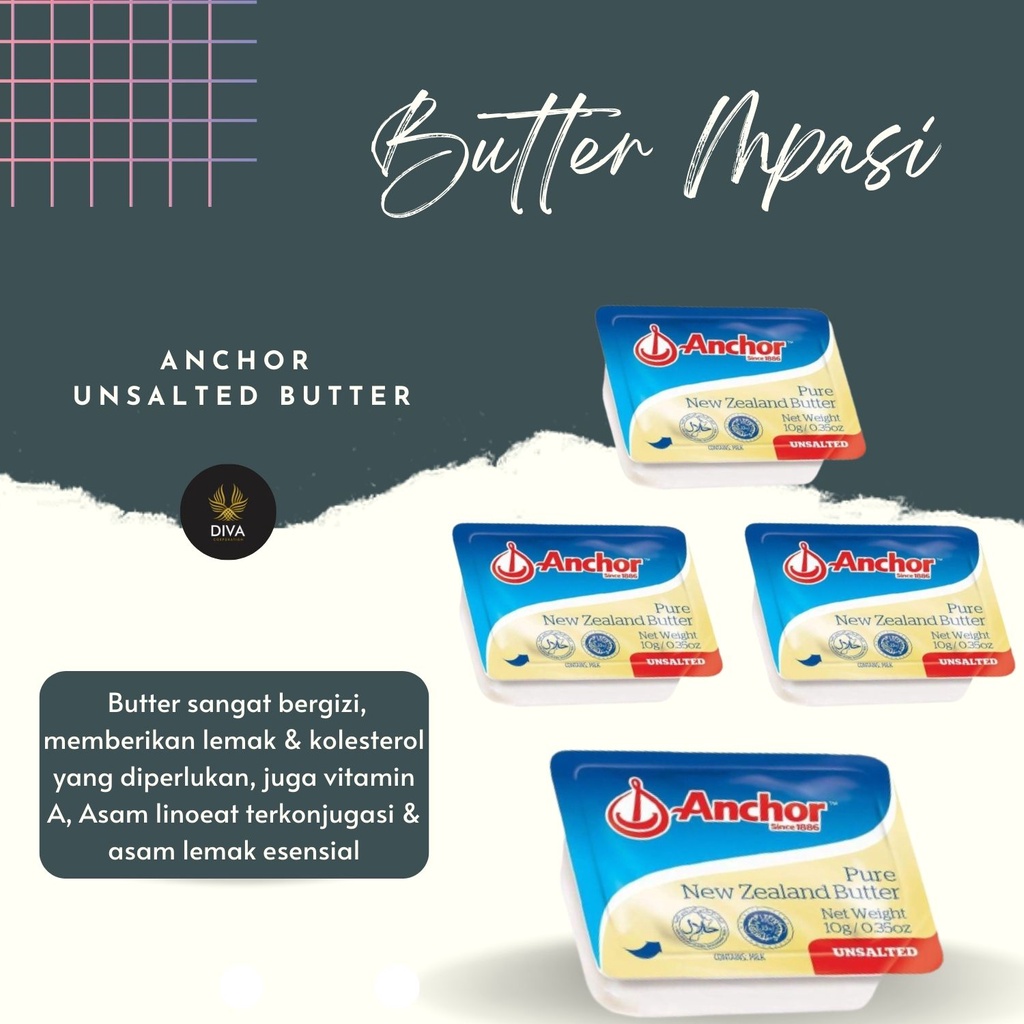 Jual Anchor Unsalted Butter | isi 10 pcs | Mentega | Makanan Bayi ...