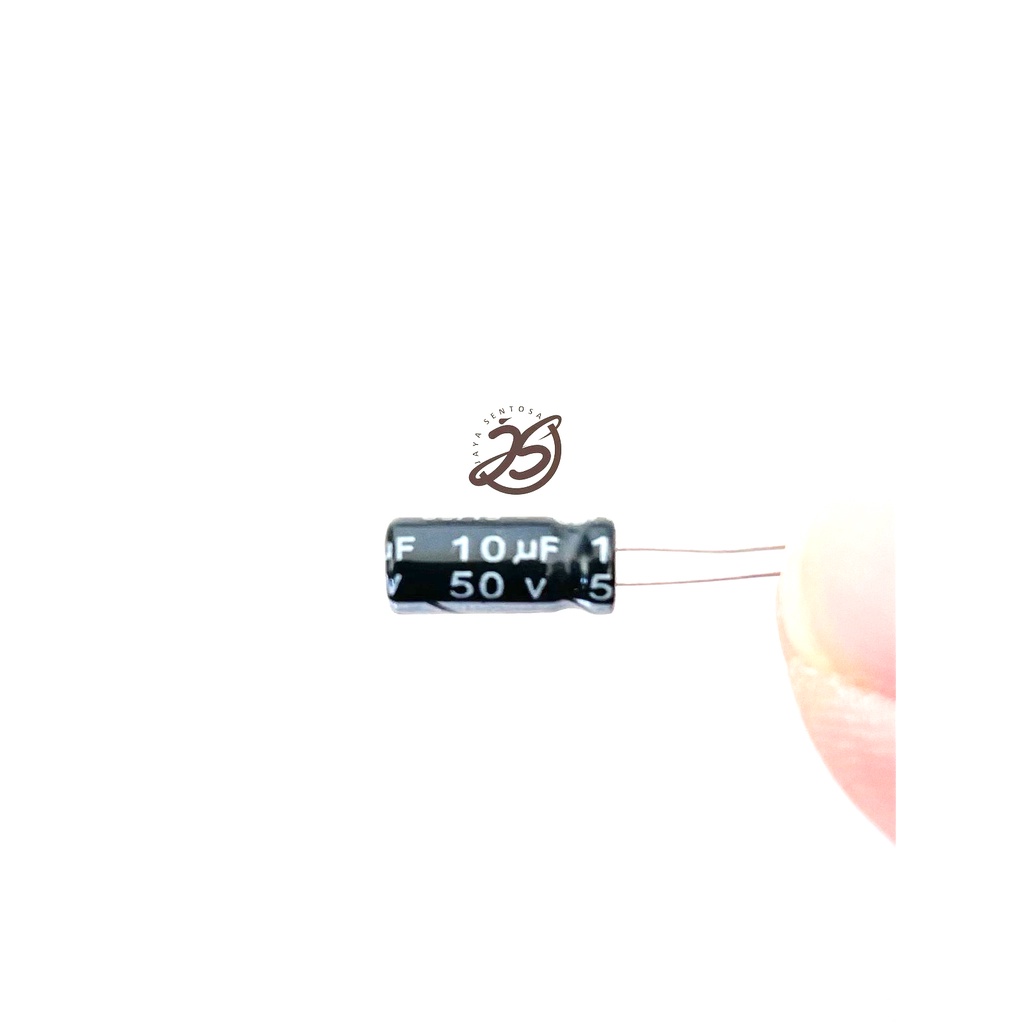 Jual ELCO 10UF 50V (1 BUAH) KAPASITOR CAPACITOR ELCO KAPASITOR ELKO ...