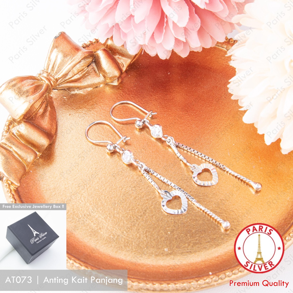 Jual Anting Perak Panjang Silver 925 Asli Lapis Emas Putih Fashion ...