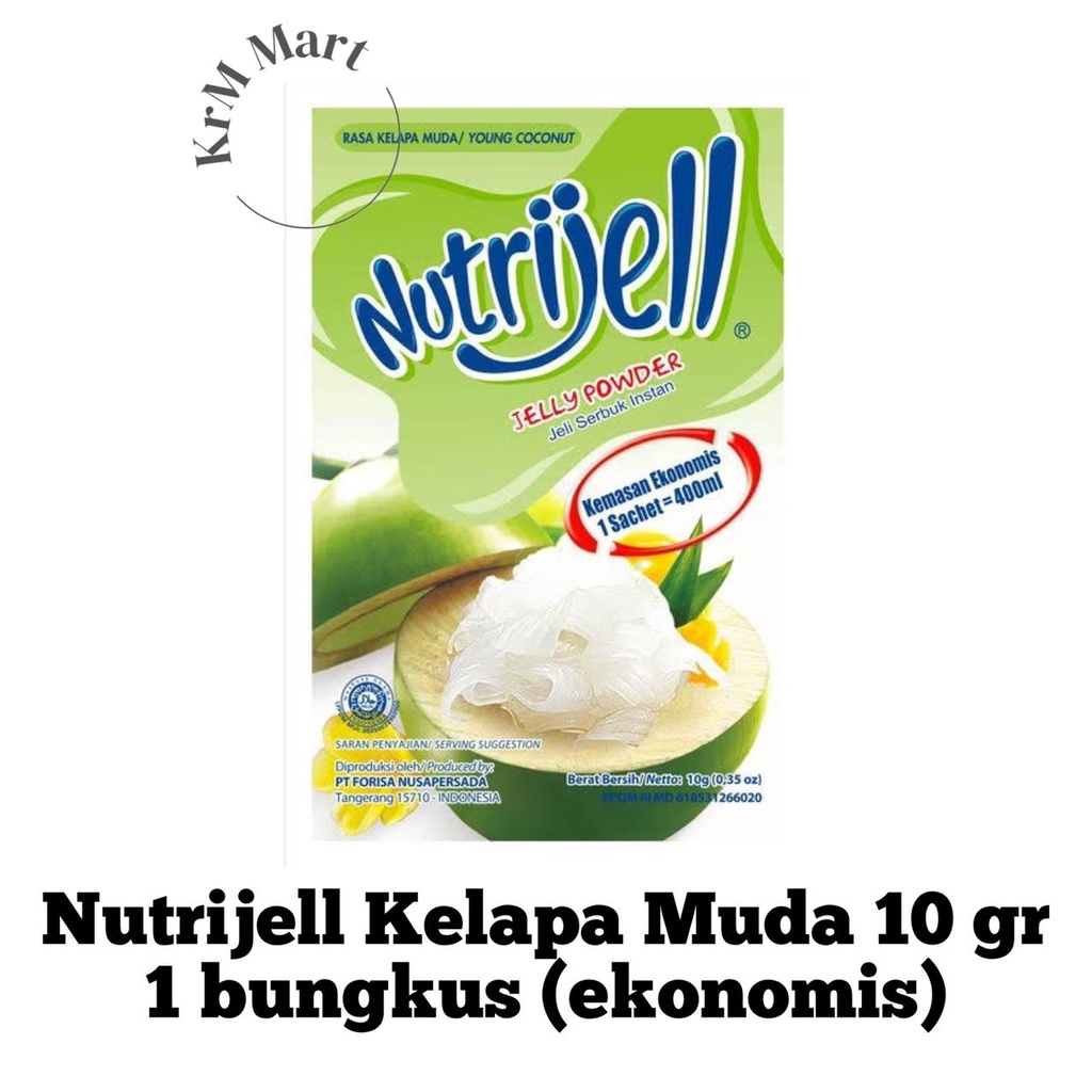 Jual Nutrijell Kelapa Muda 10gr Ekonomis 1 bungkus young coconut ...