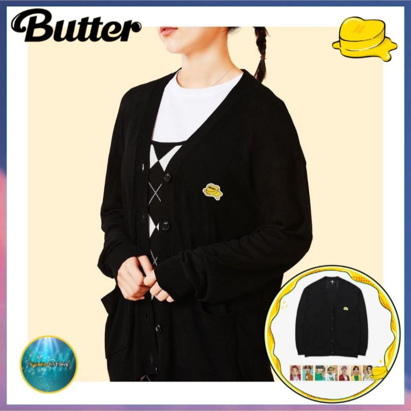 Jual [ OPEN PO ] BTS BUTTER CARDIGAN + Photocard Set | Shopee Indonesia