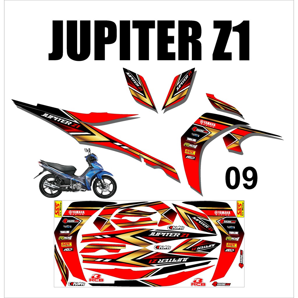 Jual Stiker Sticker Striping Lis Variasi Yamaha Motor Jupiter Z1 Keren ...