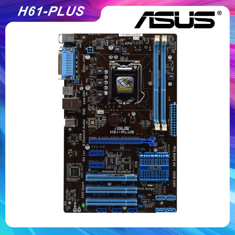 Jual PREORDER ASUS H61-PLUS Motherboard 1155 Motherboard DDR3 Support Kit Xeon E3 1245 v2 Core ...