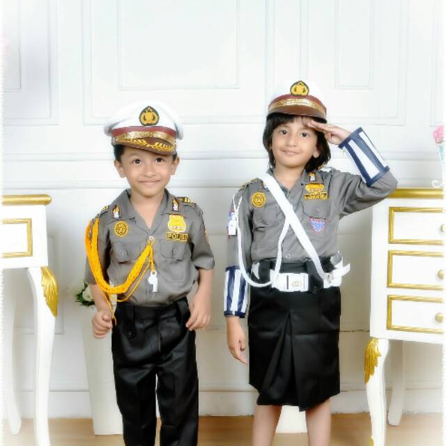Jual Baju Karnaval Anak Profesi Polisi, Polwan, Polantas, Polwantas ...