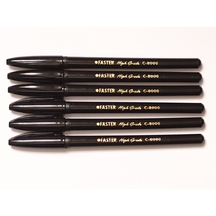 Jual FASTER - Pulpen Ballpoint Bulpen Faster C-8000 - 0.7mm - Hitam ...