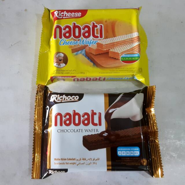 Jual RICHEESE NABATI Wafer Keju / Coklat 50gr Richoco Cheese / Chocolate Satuan | Shopee Indonesia