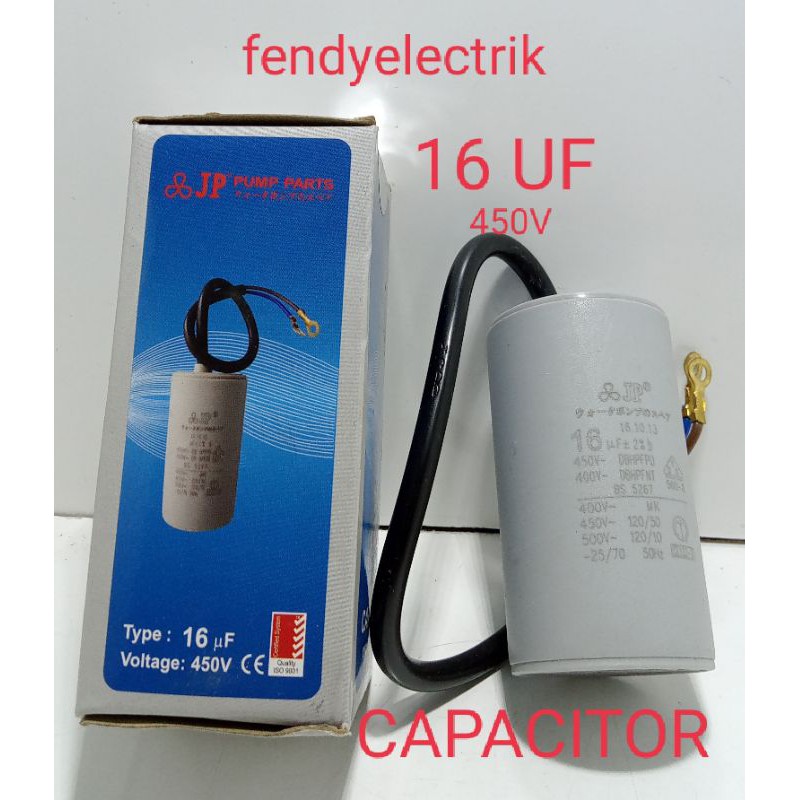 Jual KAPASITOR/KAPACITOR Bulat MESIN POMPA AIR 16 UF 450V JP | Shopee Indonesia