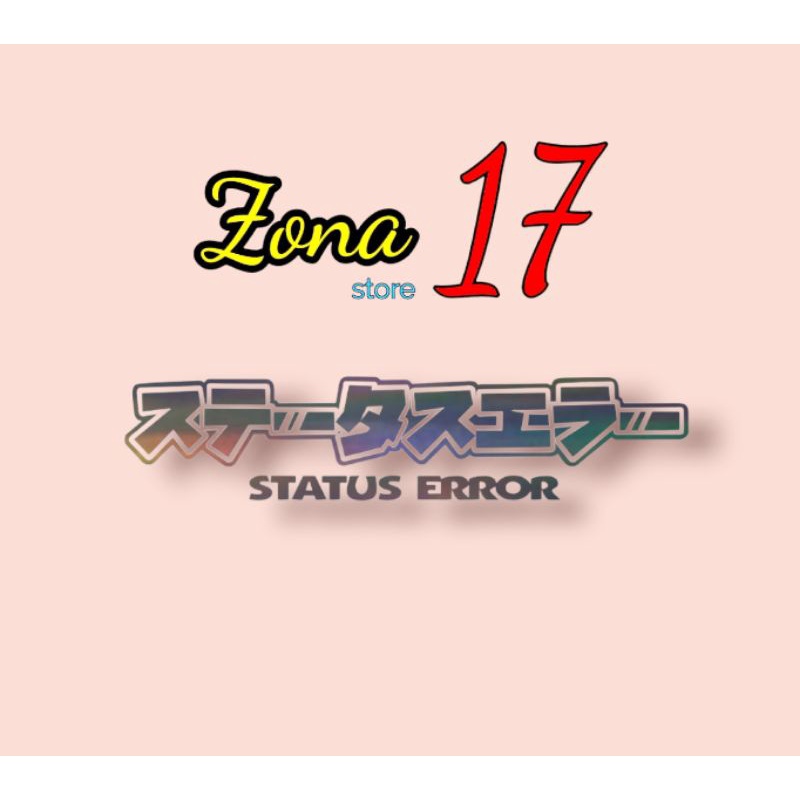 Jual STIKER STICKER STATUS ERROR CUTTING,STIKER KANJI HURUF JEPANG ...