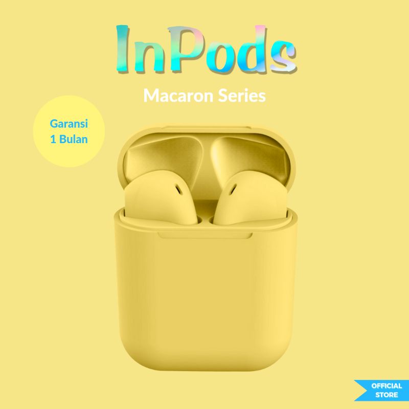 Jual OFFICIAL InPods 12 Yellow Headset Bluetooth 5.0 TWS Earphone ...