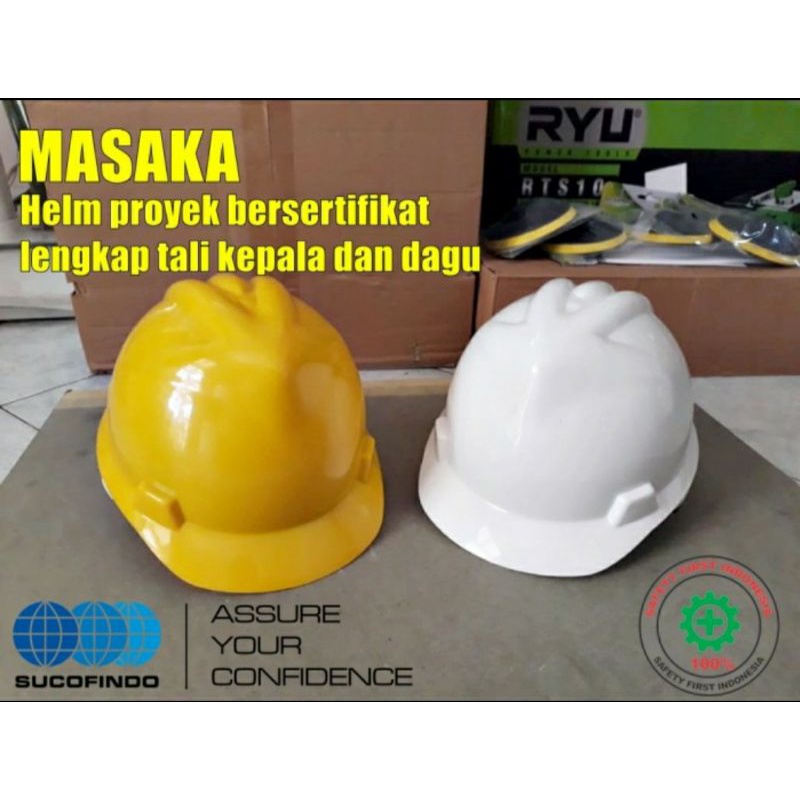 Jual Helm Proyek Murah Bersertifikat Masaka Original/ Topi Pengaman ...