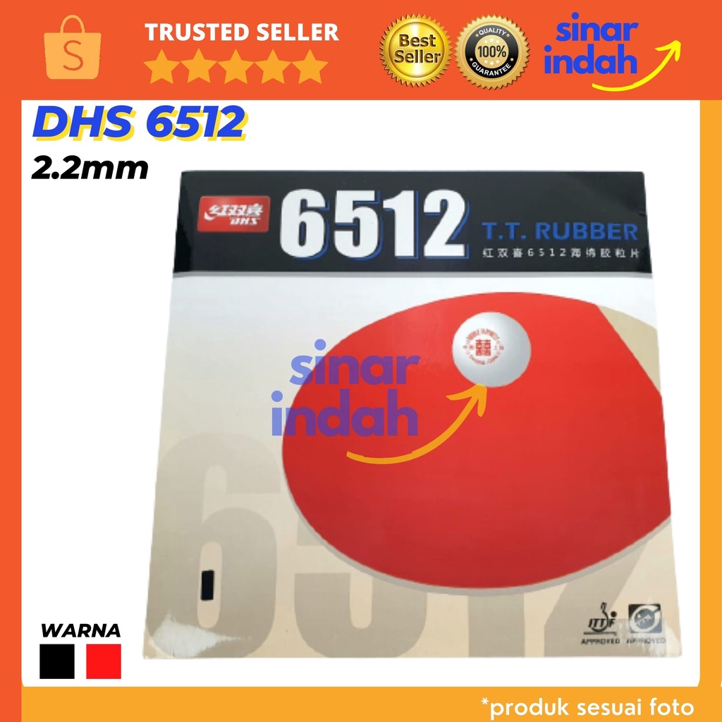 Jual Karet Pingpong DHS 6512 ORI Karet Bat Bet Tenis Meja Rubber Ping Pong | Shopee Indonesia