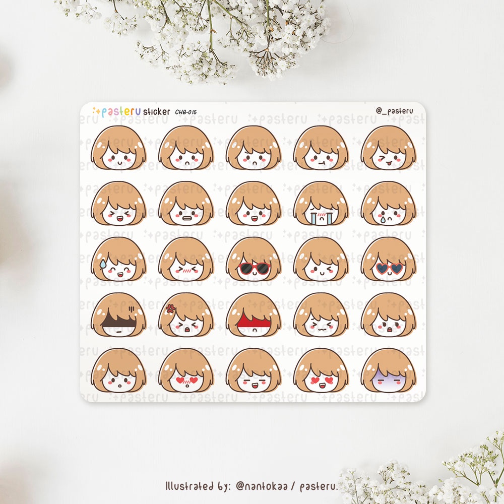 Jual Chibi Emoticon Face Expression | Pasteru Planner Journal Sticker ...