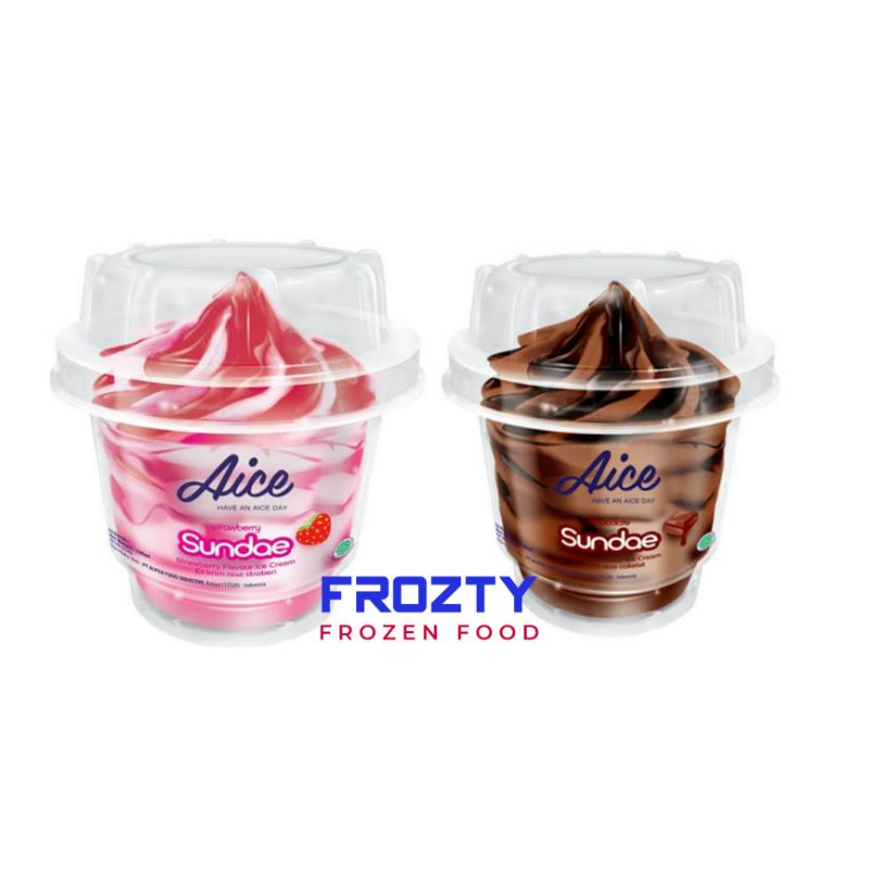 Jual Aice Sundae Coklat, Aice Sundae Strawberry | Shopee Indonesia